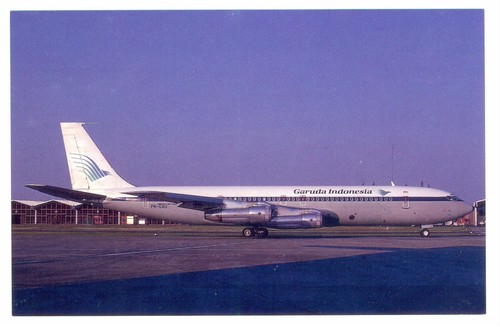 Garuda Indonesia Boeing B-707-3M1C Postcard | eBay