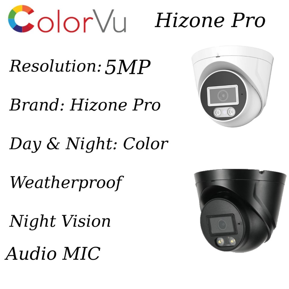 HIKVISION COLORVU AUDIO CCTV SYSTEM 5MP CAMERA NIGHT VISION OUTDOOR ...