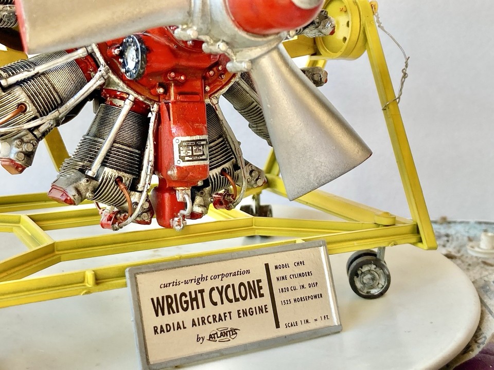 Aircraft Engine Model. Wright Cyclone aircraft engine model 1/12 scale ...