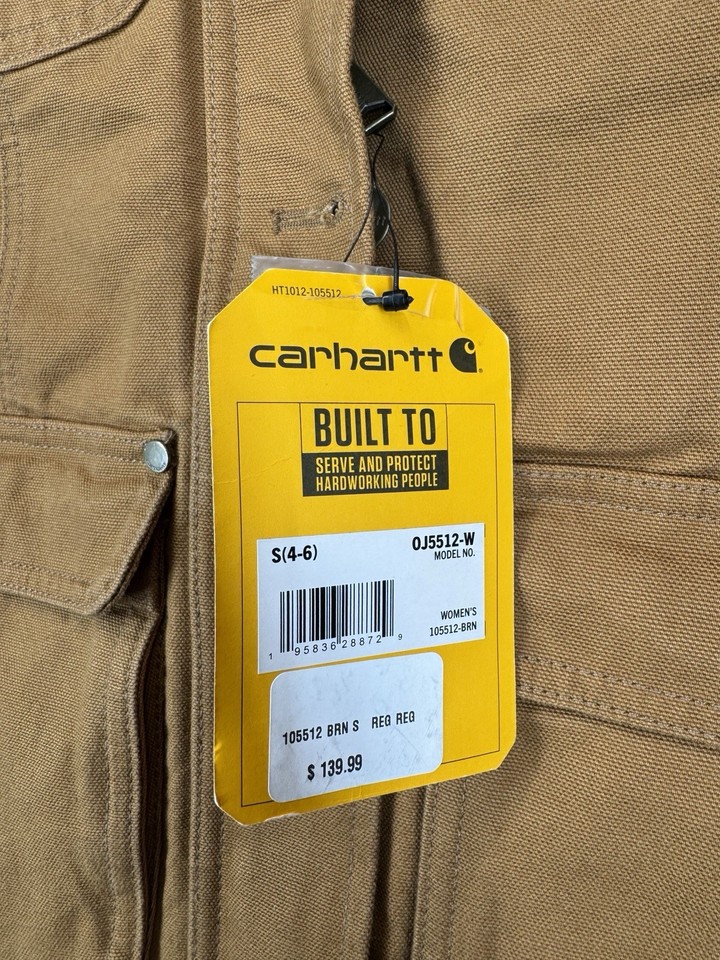 Carhartt Women’s Loose Fit Weathered Duck Coat Brown Small NWT | eBay