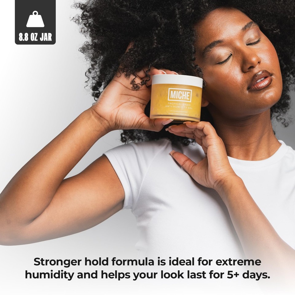 MICHE Anti-Humidity Frizz-Free Strong Hold Hair Gel 8.8 oz | For All ...