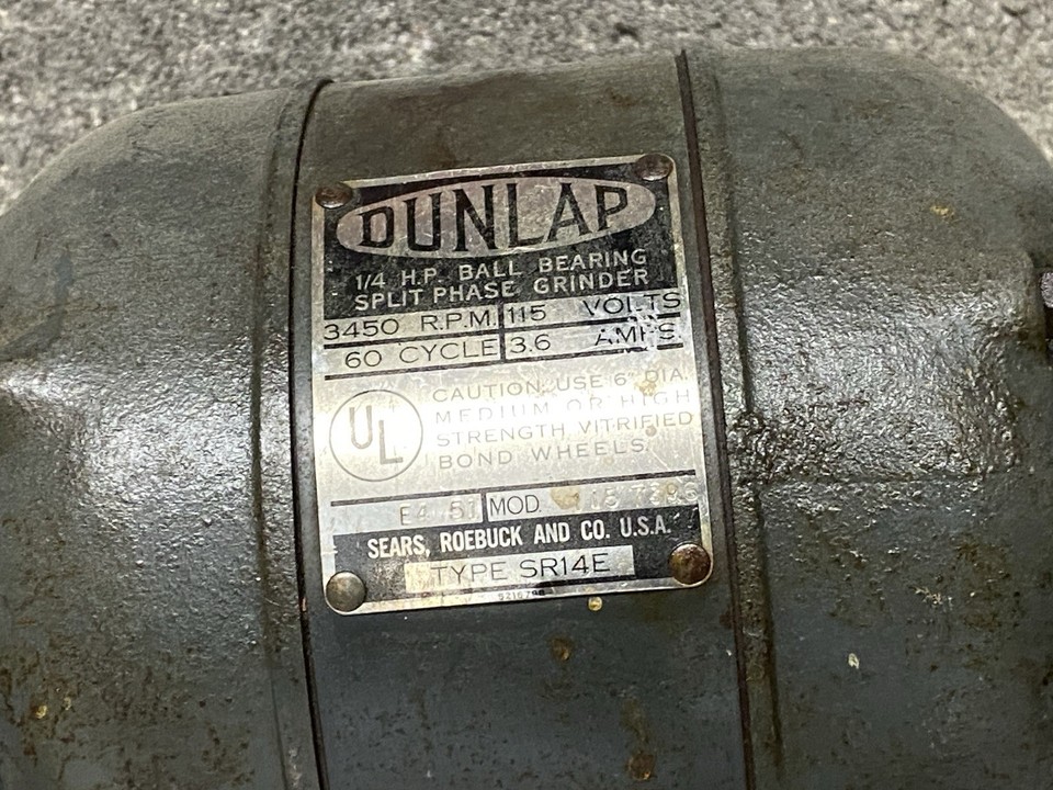 Vintage Sears Craftsman Dunlap Bench Grinder Buffer | eBay