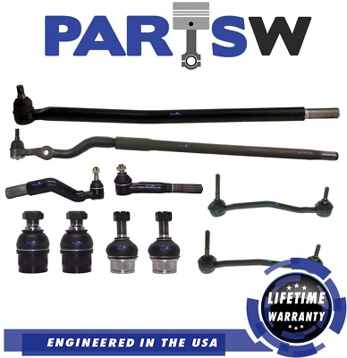 10 Pc Front Drag Link Tie Rod Ball Joint for Ford Excursion F-250 Super ...