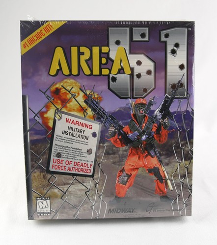 SEALED AREA 51 Midway GT Interactive Win 95 Big Box PC 1995 Near MINT ...