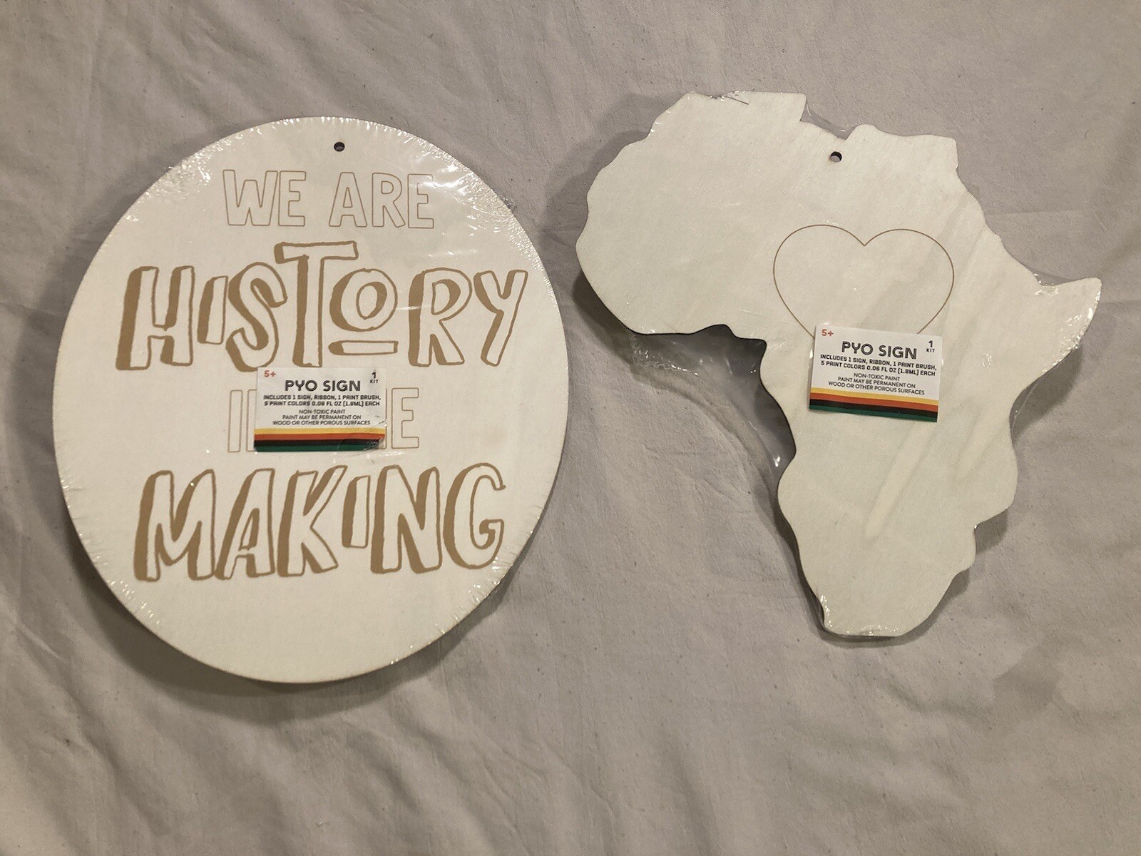 PYO (Paint Your Own) Wood Sign - Set Of 2 Black History African ...