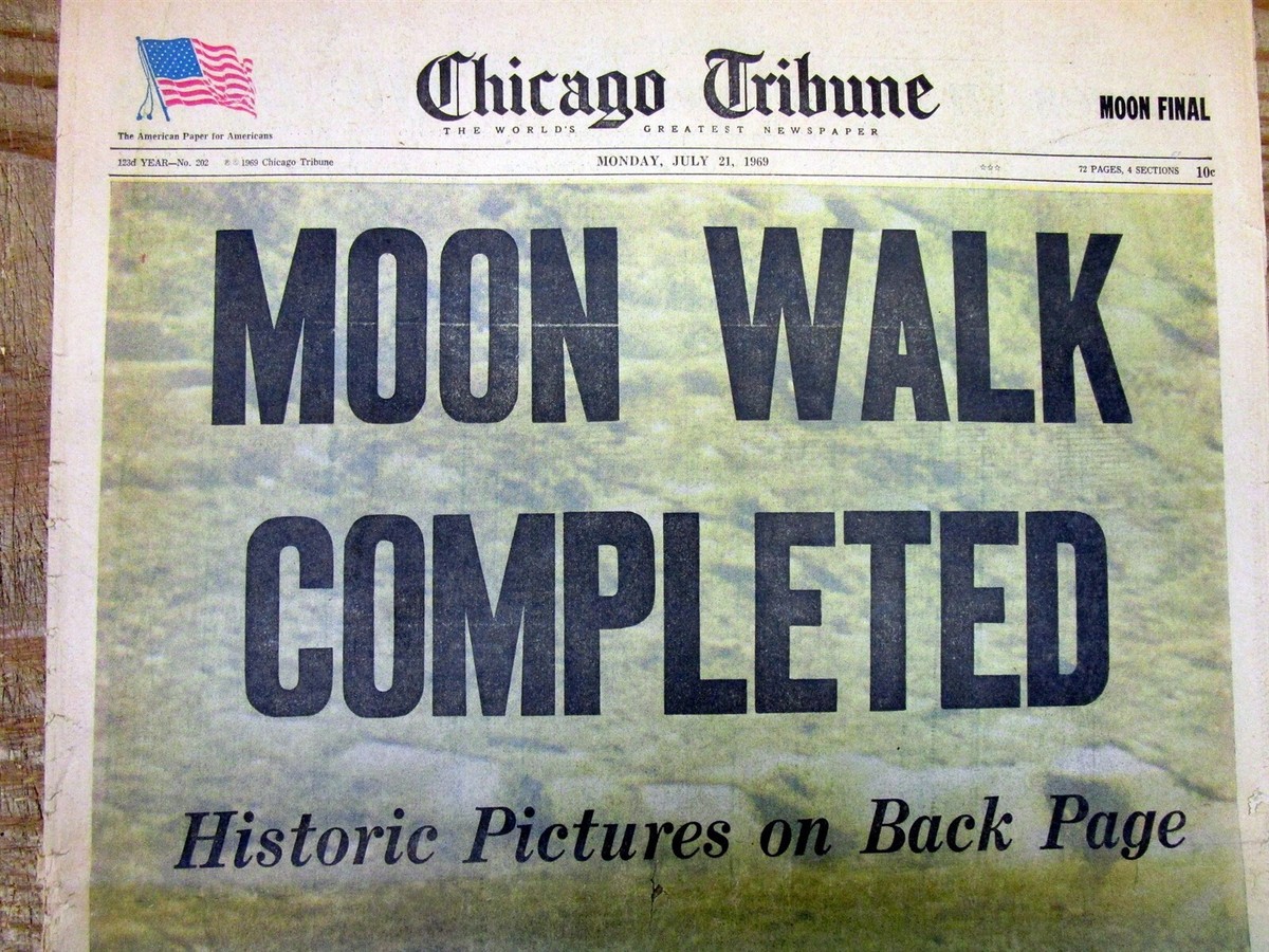 1969 Newspaper Moon Mission