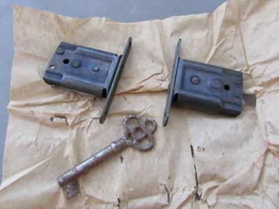 (2) NOS Antique National Lock Co 1 1/8" Mortise Locks Cabinet Drawer ...