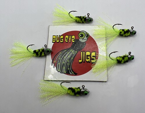 5 Hand Tied 1/48 Oz Crappie, Bream, Perch, Walleye Jigs | eBay