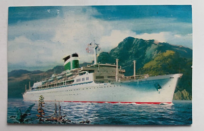 Vintage Ship ca 1959 Postcard Grace Line SS Santa Rosa Santa Paula ...