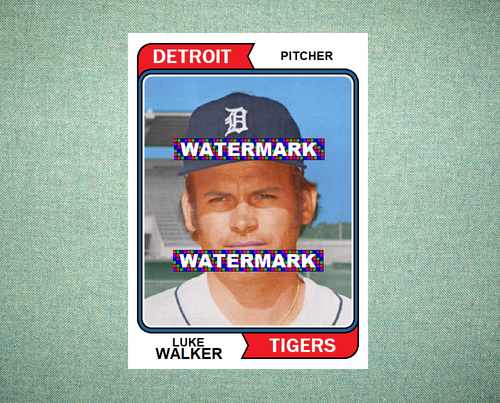 Luke Walker Detroit Tigers 1974 Style Custom Baseball Art Card | eBay