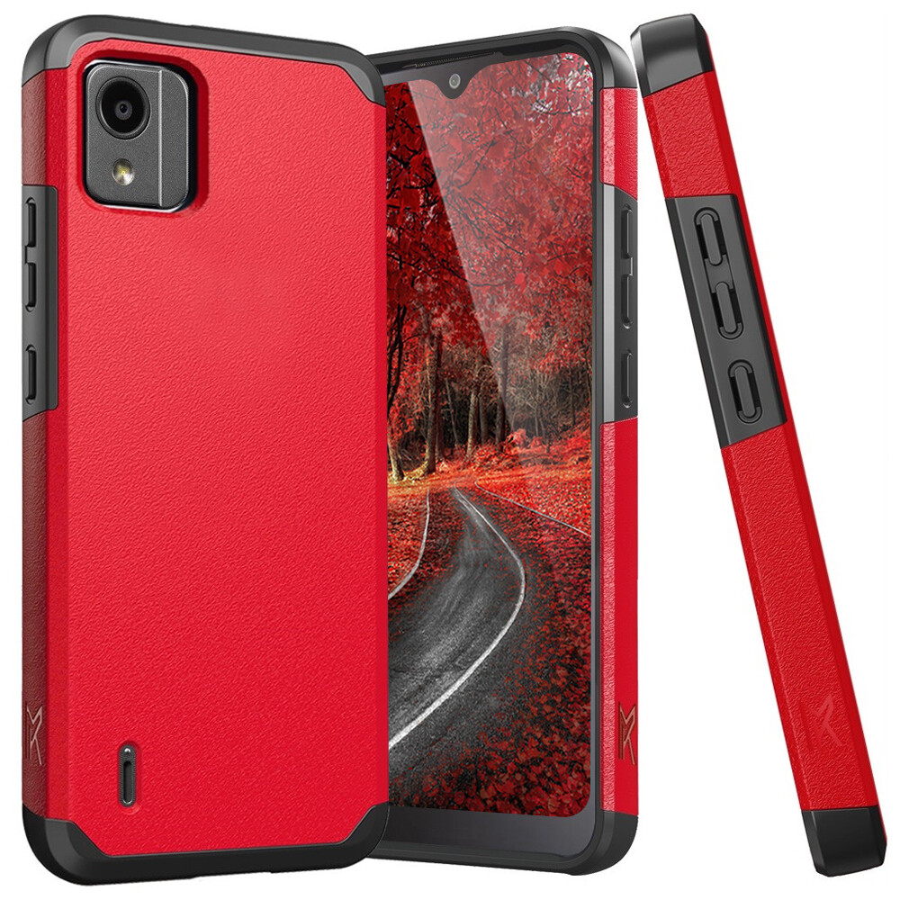 For Nokia C110 Phone Case Mount Friendly Rubber Hard Cover+Tempered ...