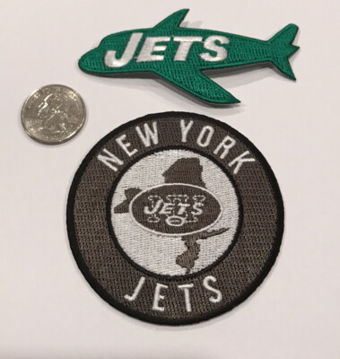 (2)-New York Jets vintage embroidered iron on patches 3 1/2”x 1 1/2 ...
