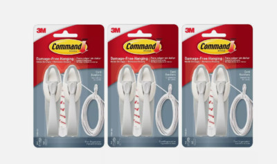 Command Cord Cable Bundlers Organizer 3M 17304 Damage Free Hook White ...