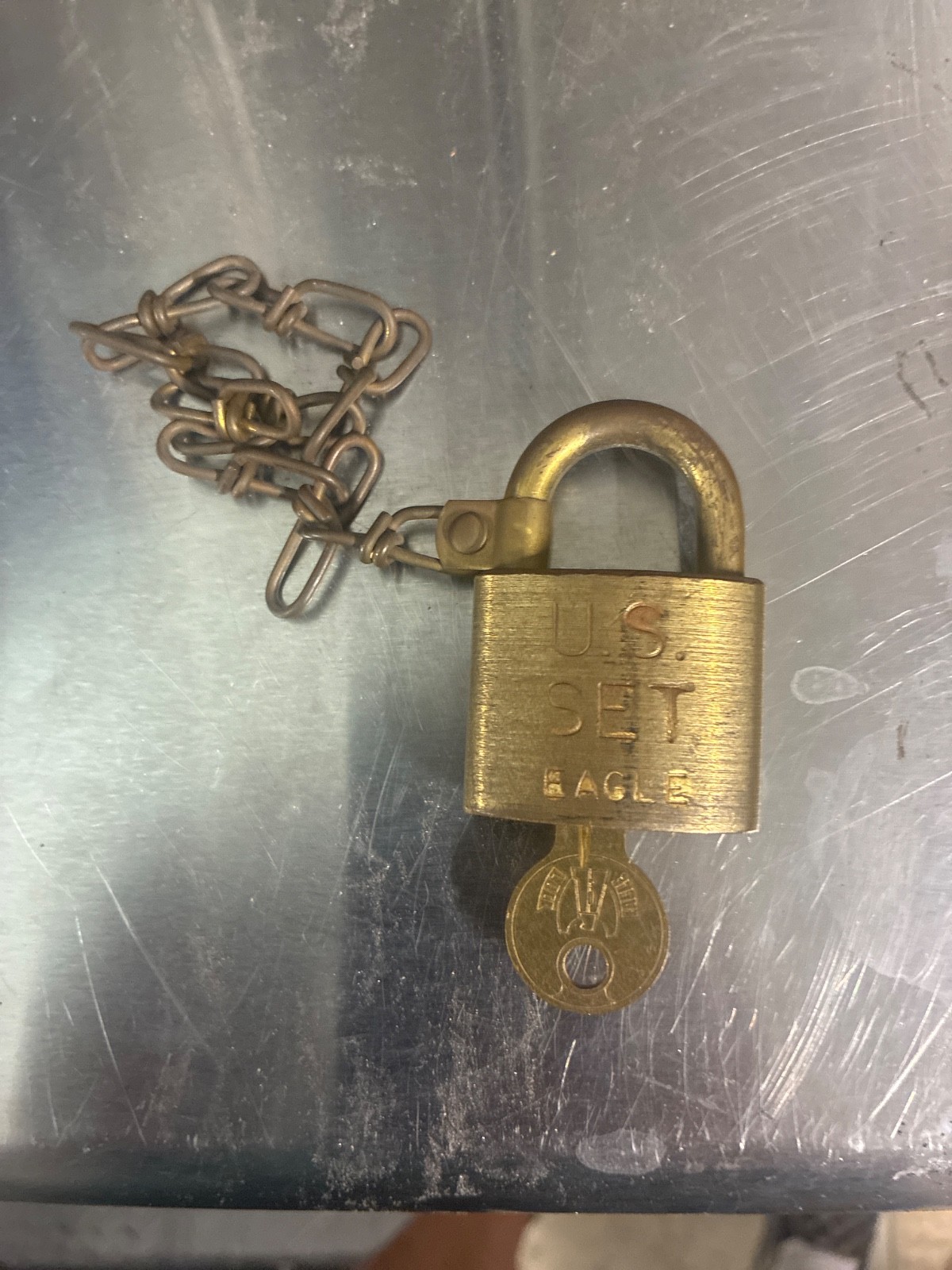 WWII US Set Eagle Lock Key Footlocker | eBay