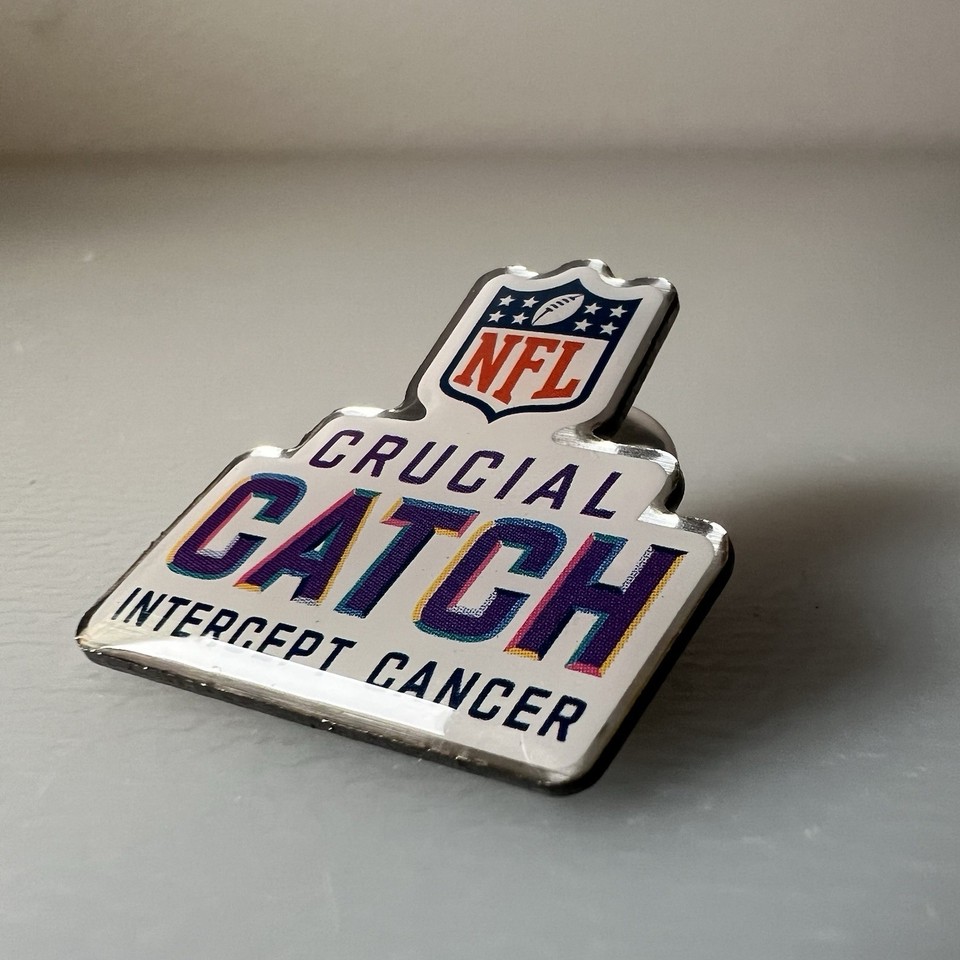 NFL CRUCIAL CATCH INTERCEPT CANCER LAPEL PIN New In Packaging (S) | eBay