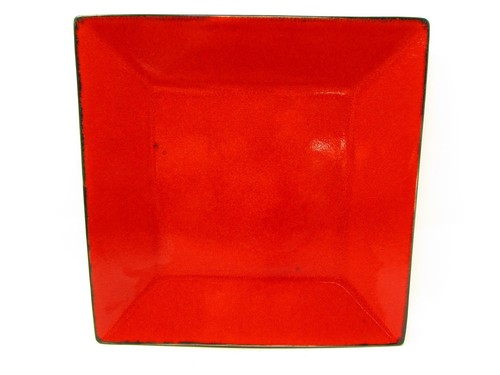 Sunset Square by Oneida Dinner Plate Sponge Red On Brown L131 | eBay