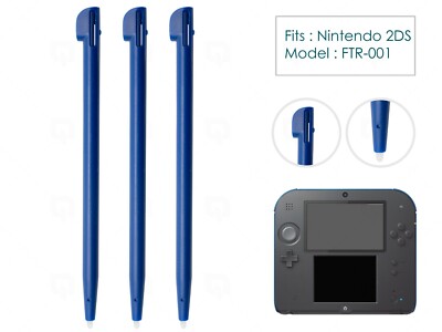 3 x BLUE Stylus Pens for Nintendo 2DS Console Plastic Replacement Parts ...