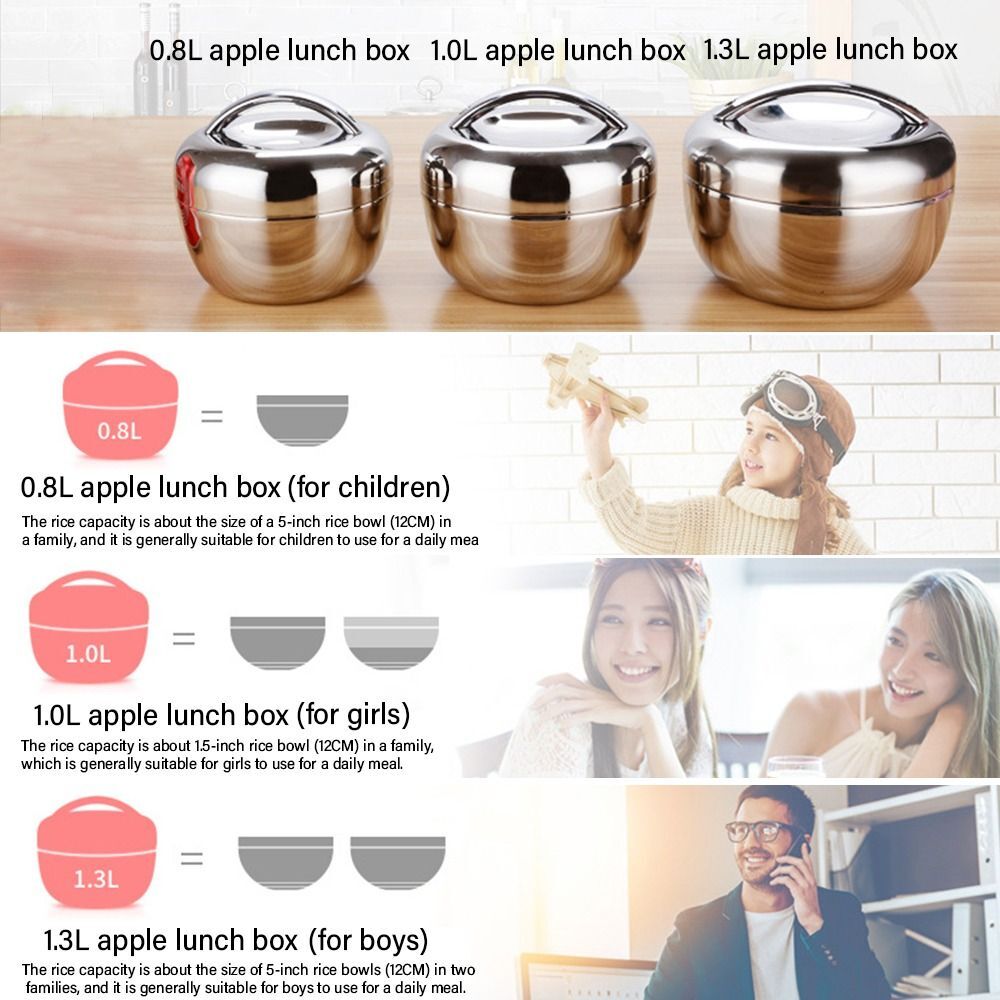 Kids Food Containers Bento Box Insulation Bowl Heat Retaining Thermal ...