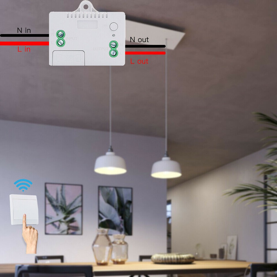 433MHz Wireless Remote Control Kinetic Self-powered No Battery Wall ...