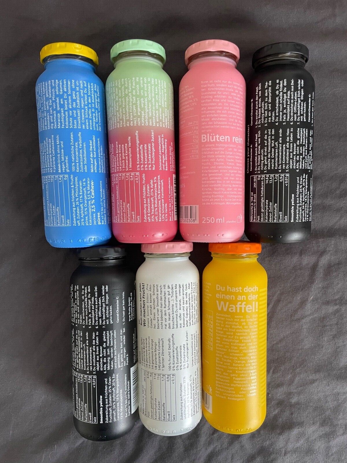 truefruits true fruits Flaschen sonder Edition 7 Stück set | eBay.de