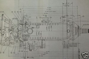 ROLLS ROYCE MERLIN AERO ENGINE PLAN BLUEPRINTS RARE DETAILED DRAWINGS ...