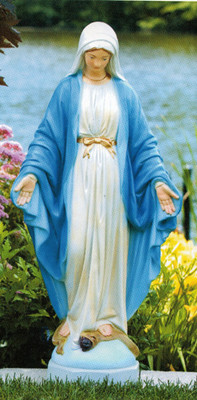 36" Blessed Mother Virgin Mary - Concrete Cast Stone Garden Statue | eBay