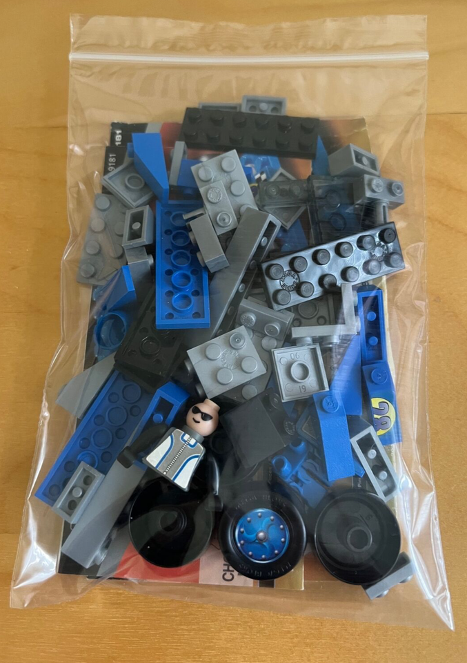 Lego Mega Bloks Blue Race Car with Mini Figure Set #9181 Complete | eBay