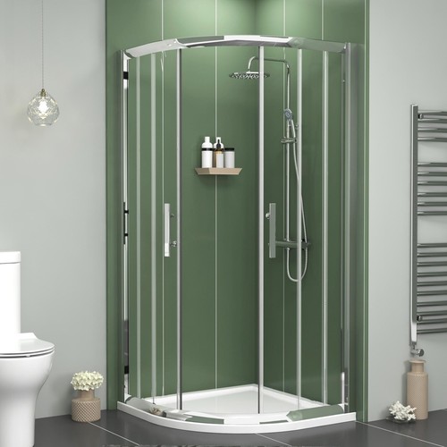 Modern Corner Walk In Quadrant Shower Enclosure 6mm Cubicle Tempered ...