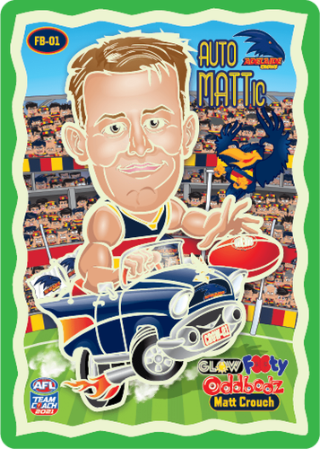 2021 TEAMCOACH ODD BODZ GLOW CARD ADELAIDE CROWS - MATT CROUCH FB01 | eBay