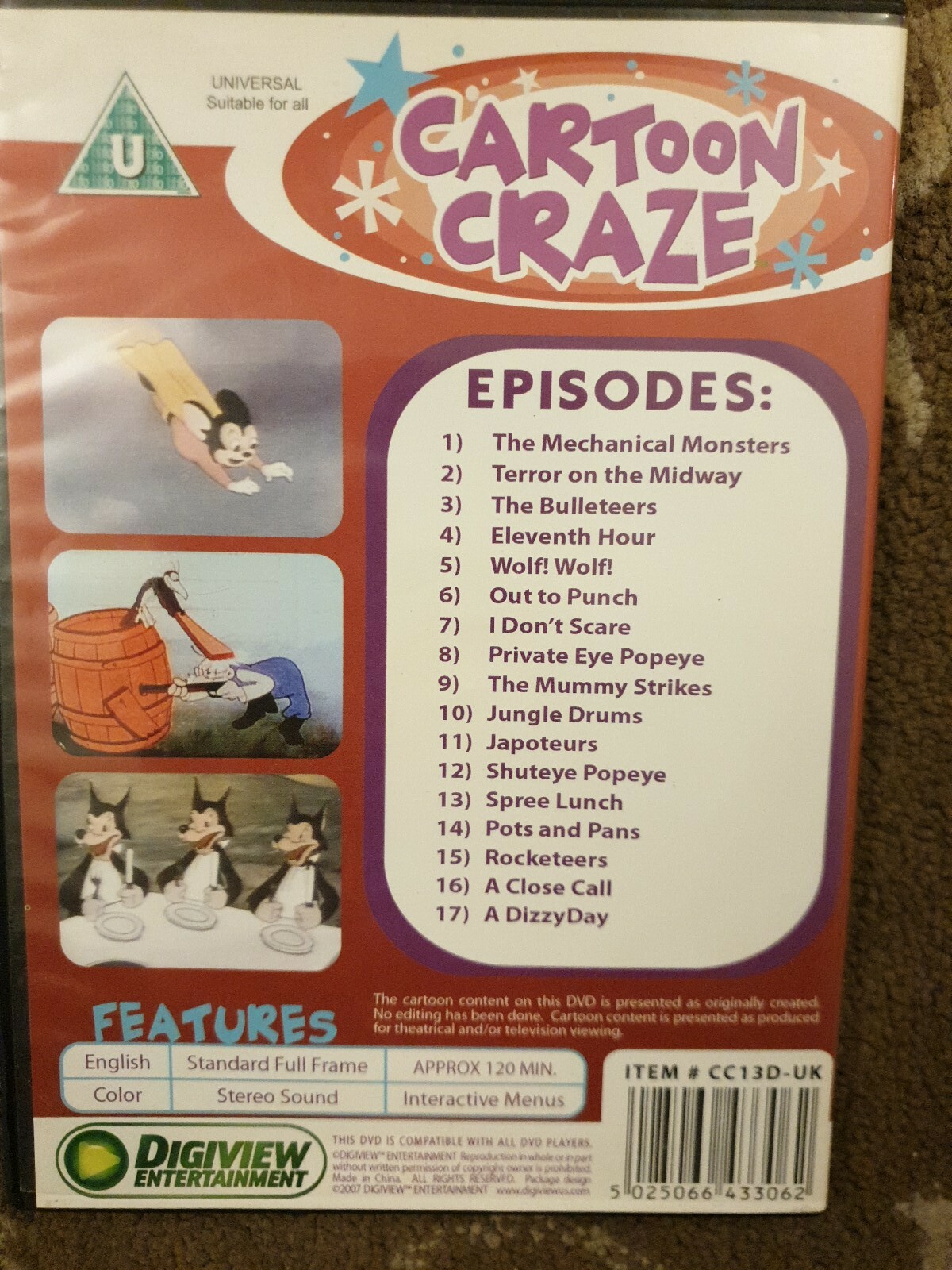 CARTOON CRAZE PRESENTS MIGHTY MOUSE / HECKLE AND JECKLE WOLF WOLF DVD ...