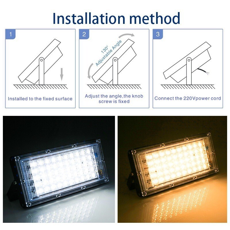 50W LED RGB Flood Light Lamp Outdoor Floodlight IP65 Reflector Led ...