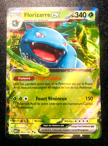 Carte Pokemon FLORIZARRE Ex 003/165 EV3.5 151 neuve en édition ...