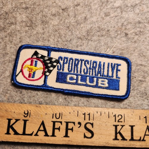 Vintage Ford Mustang SPORTS RALLYE CLUB Patch Stitched Embroidered Logo ...