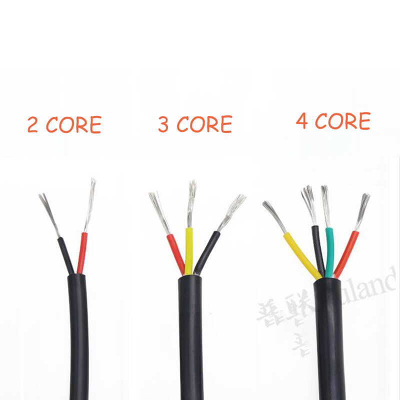 2/3/4-Core Flexible Silicone Cable Tinned Copper 0.3mm²~4mm² Power Hook ...