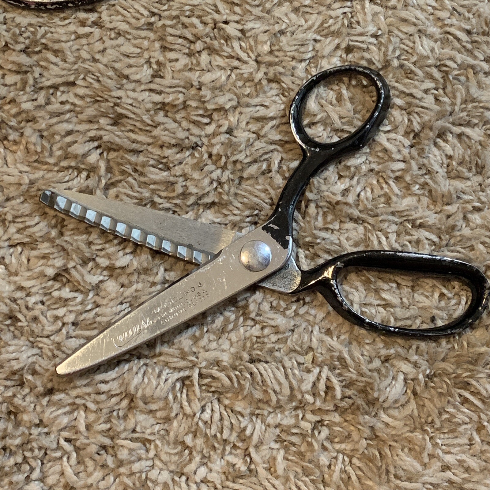 2 Vintage Clauss 3218 - 8" Professional Scissors & Pinking Shears No 4 ...