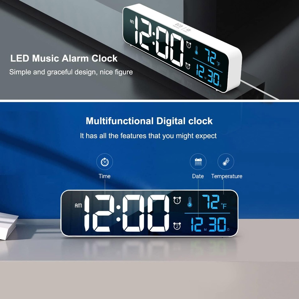 DIGITAL CLOCK CLOCK FOR BEDROOM CLOCKS FOR LIVING ROOM DECOR DESK TABLE ...
