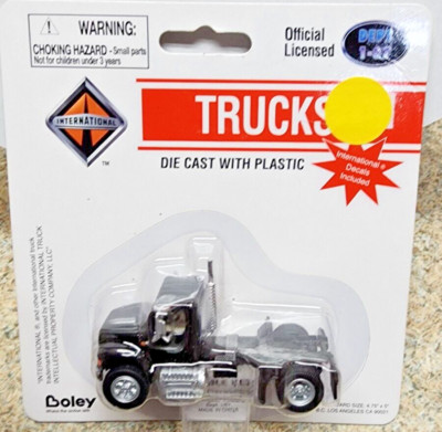 Boley 1:87 HO #4000 International 4900 Black Single Axel Day Cab Semi ...