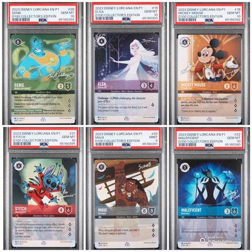 Disney Lorcana D100 Collector's Edition - 6x Card Complete Set - 5 ...