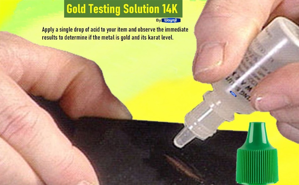 Set of 6 Fresh 14k Gold Acid Testing Solution 12 Grams Jewelry Test ...