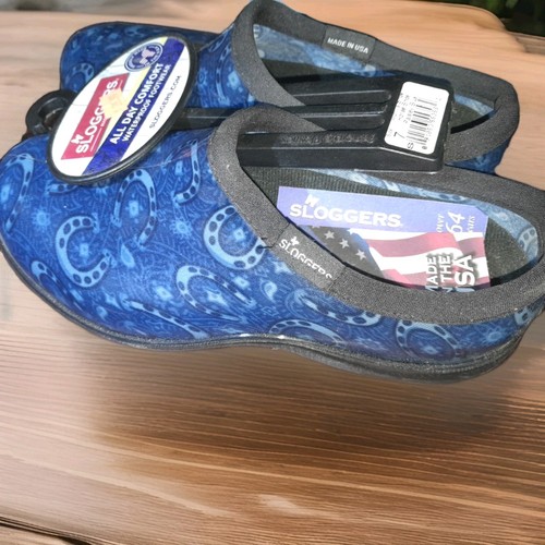 *Brand New* Size 7 Sloggers Blue Horseshoe All Day Comfort ,Waterproof ...