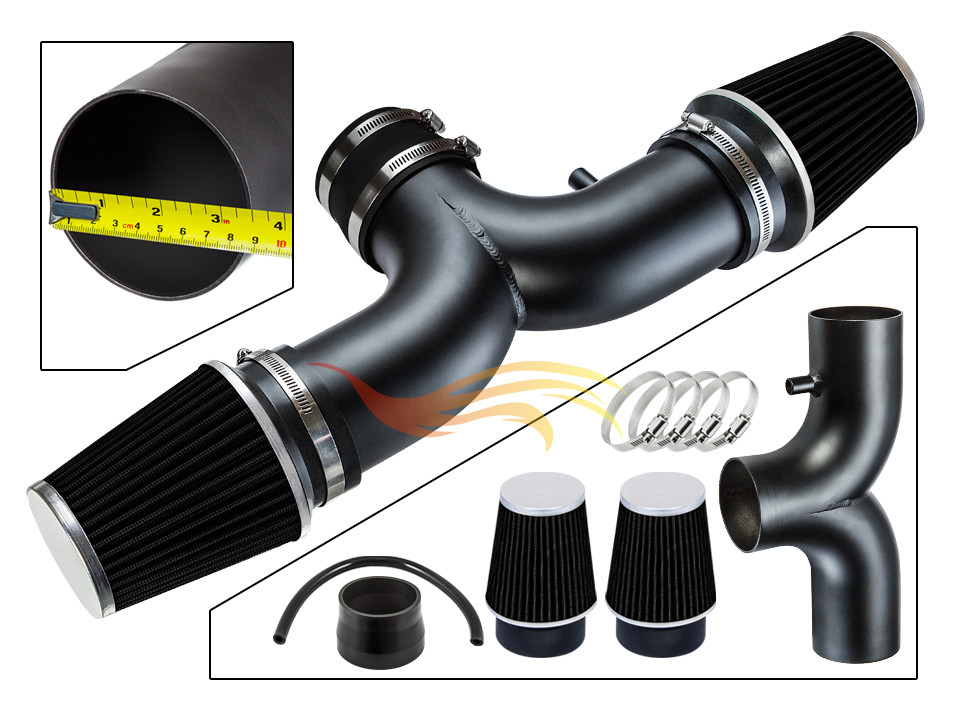 RW BLACK 1999-2004 JEEP Grand Cherokee 4.7L V8 Dual Twin Air Intake Kit ...