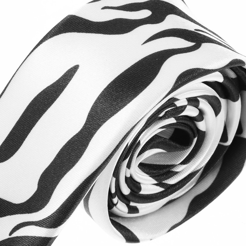 Necktie Teens Business Work Neck Tie Casual Zebra Print Tie Funny ...