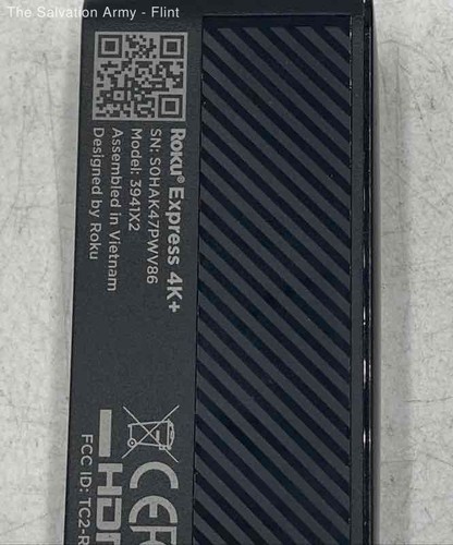 Roku Express 4K+ Black Portable Media Streaming Device With Accessories ...