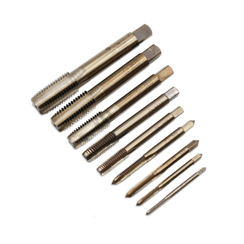 HRC64 HSS-Co-M35 Thread Metric Tap Drill Bit Set M3-M12 Machine Cutter ...