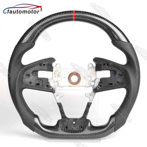 Black Carbon Fiber Steering Wheel Fit Honda 10th Gen Civic Type R FK1 ...