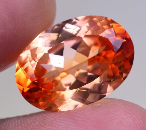 Naturel Impérial Topaze 16.50 CT Ovale Superbe non Chauffé Agl Certifié ...