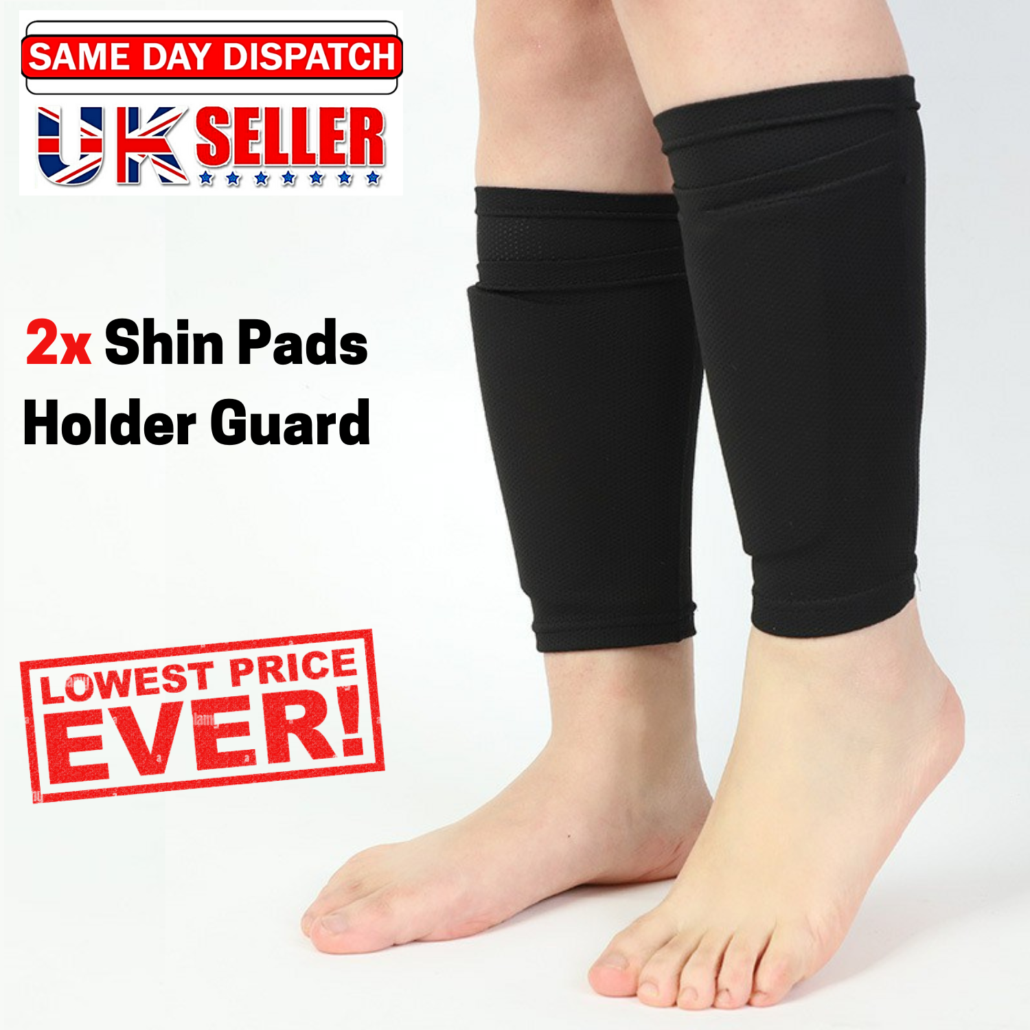 Instep Socks Guard Sleeves Soccer Football Shin Pads Holder for Kids ...