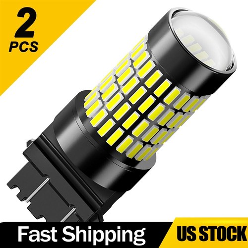2/4X 3157 3156 White LED Bulb For Backup Reverse Tail Brake DRL Signal ...