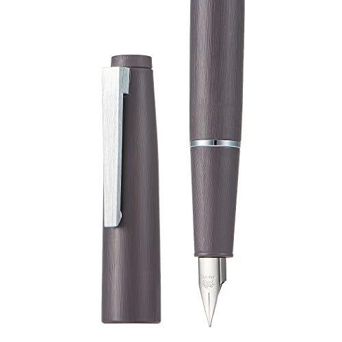 Jinhao 80 Gray Fiber Brushed Fountain Pen Iridium Fine Nib with Ink ...