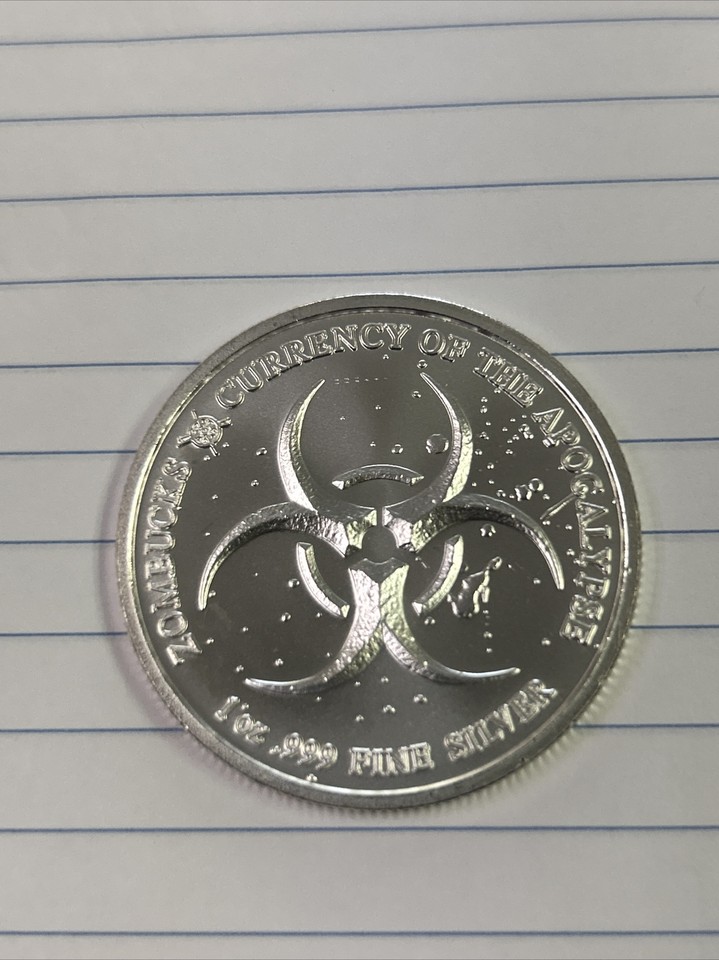 2018 American Zombuff 50 Zombucks 1 oz .999 Silver Currency Of The ...